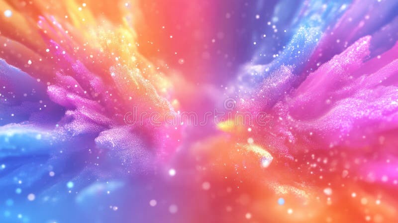 Explosion of Colorful Powder, Abstract Design. Concepts Celebration ...