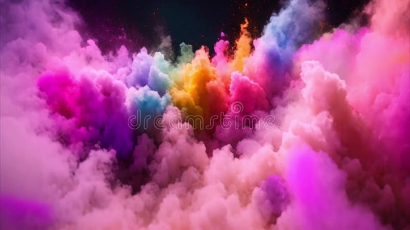 Rainbow Explosion stock video. Video of rainbow, futuristic - 335781529