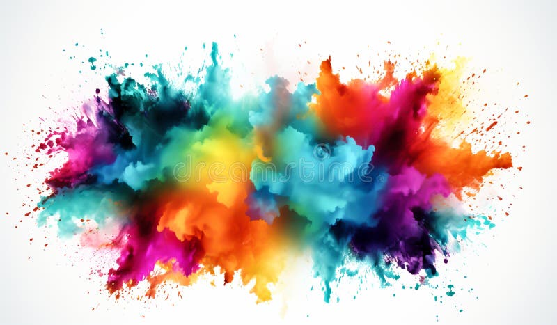 Explosion of Colorful Watercolor Splashes. Design Concept Stock ...