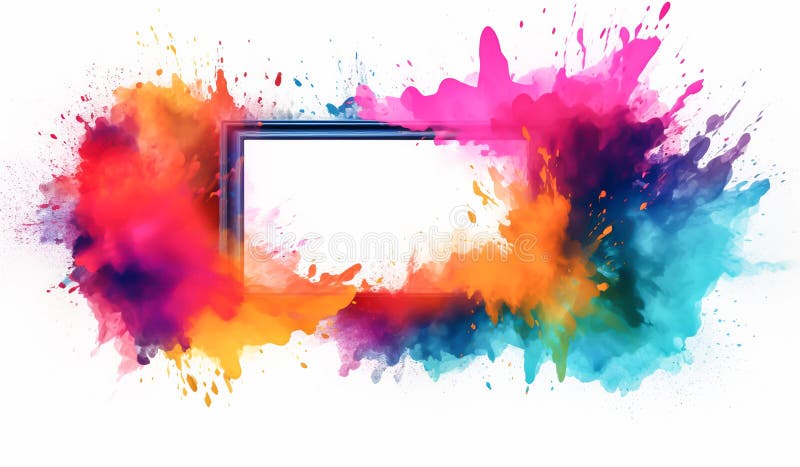 Explosion of Colorful Watercolor Splashes. Design Concept Stock ...