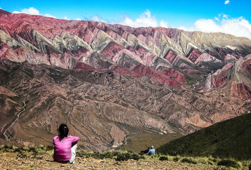 Explosion of Colors in the Andes. Hornocal a Place To Meditate. Stock ...