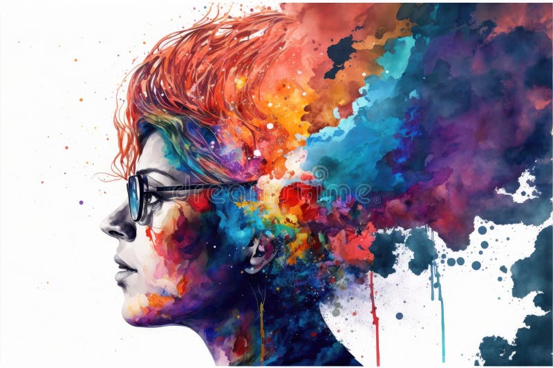 Explosion of Colors Out of an Artist in Concept of Creative and Art ...