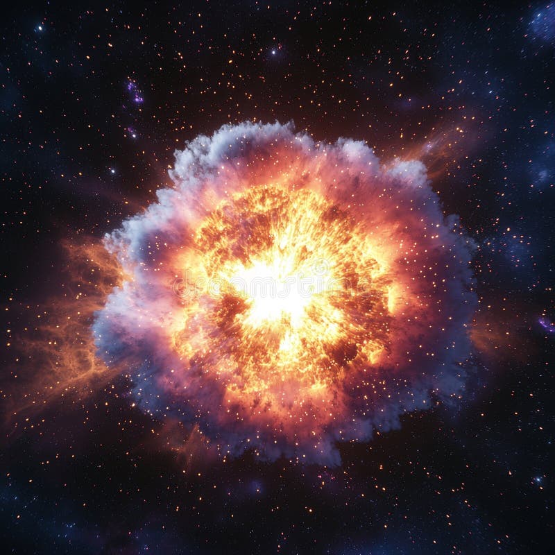 An Explosion of Colors in Space that Represents Cosmic Phenomena and ...