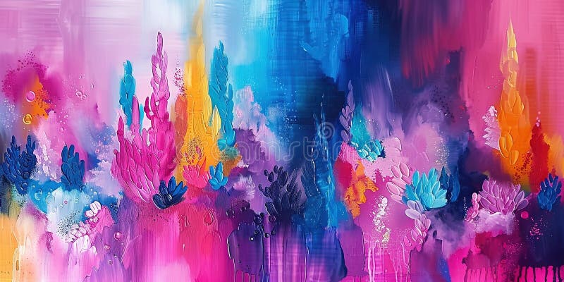 Abstract Explosion of Colors with a Vibrant, Energetic Feel Stock Photo ...