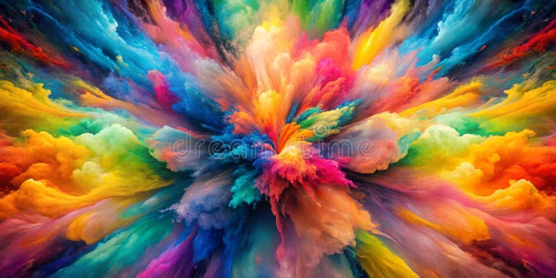 Explosion of Colours in a Whirlwind of Colour Generative AI Stock ...