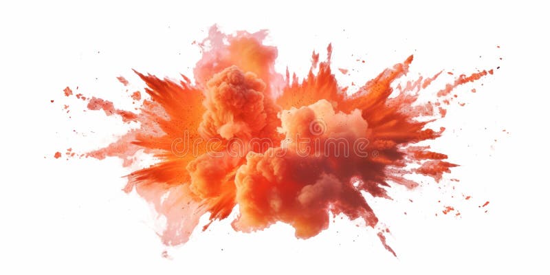Explosion with a Combination of Smoke and Fire Elements, Creating a ...