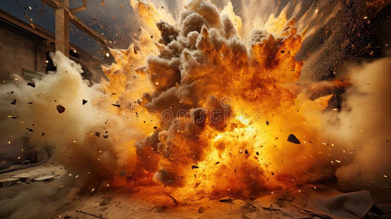 Explosion, a Combination of Yellow and Black. Stock Image - Image of ...