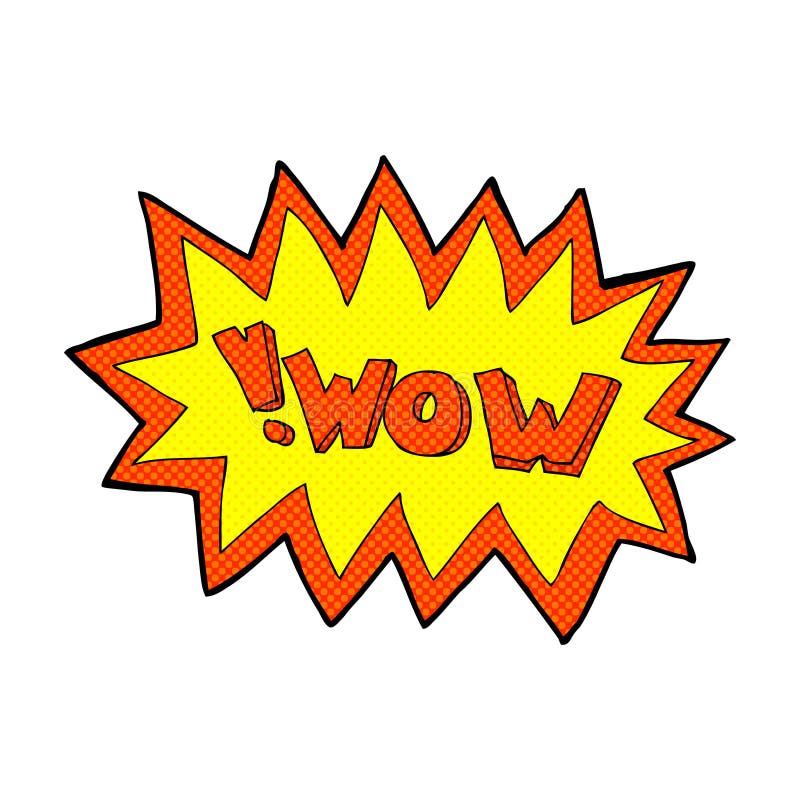 Explosion Comique De Bande Dessinée Wouah Illustration Stock ...