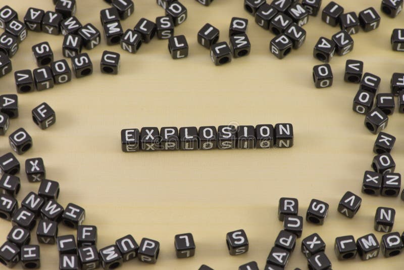 The explosion stock photo. Image of letter, alphabet - 82411732