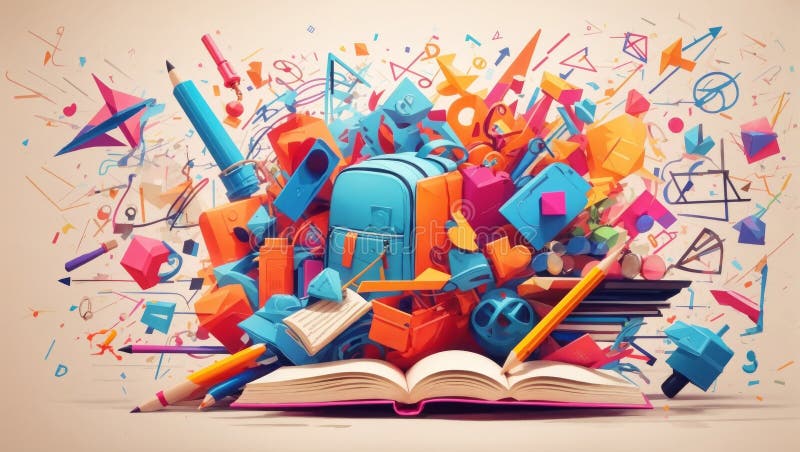 Explosion of Creativity: a Colorful Journey Stock Illustration ...