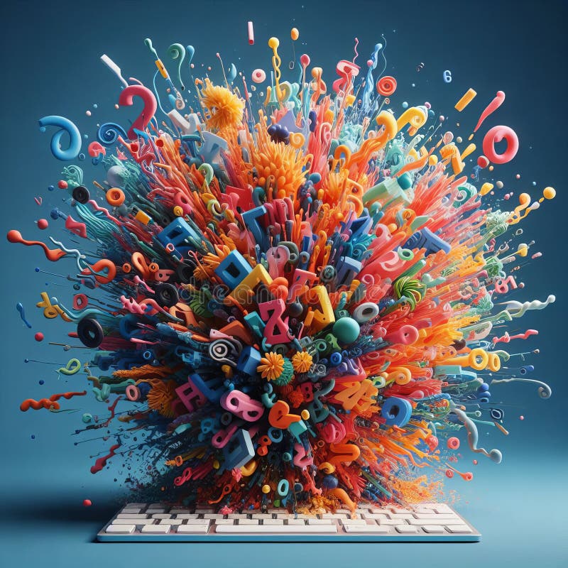 Explosion of Creativity Conceptual Art Stock Photo - Image of ...