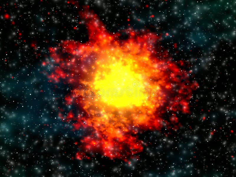 ENV 10 Explosion Dans L'espace Une Galaxie En Expansion Illustration De ...
