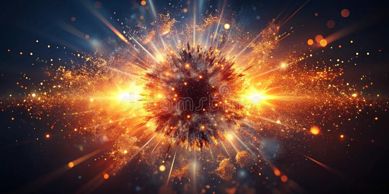 Explosion of Dark Particles on a Bright Background Creative AI Stock ...