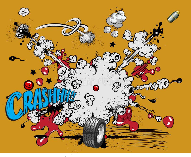 Explosion De Bande Dessinée - Crash ! Illustration de Vecteur ...
