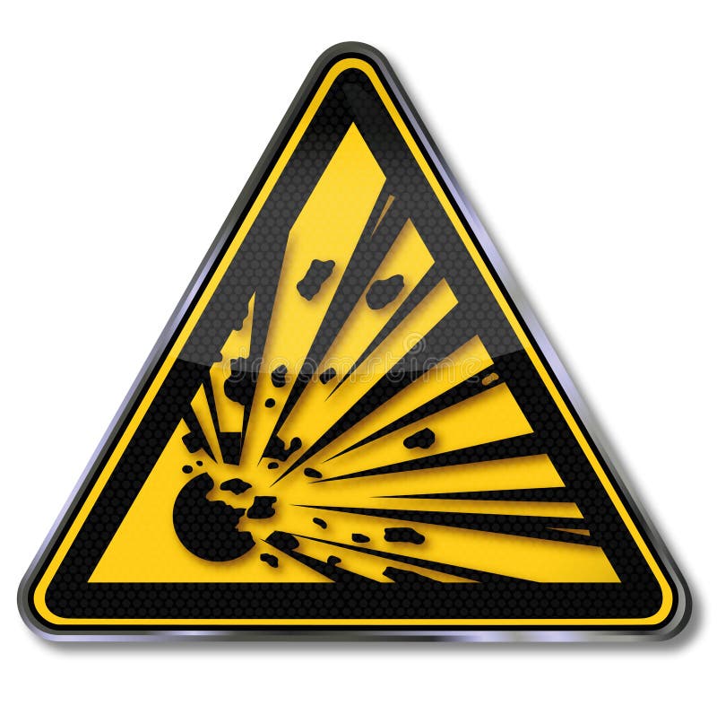Pictogramme De Risque De Danger D'explosion D'accidents Illustration de ...