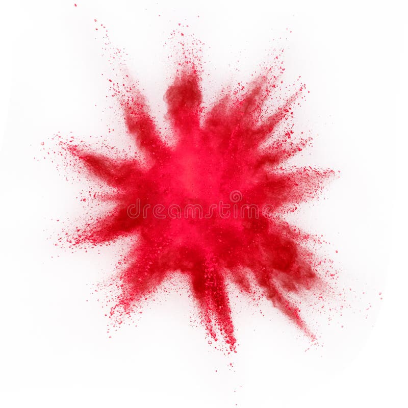 Explosion De Poudre Rouge Sur Le Fond Blanc Photo stock - Image du ...