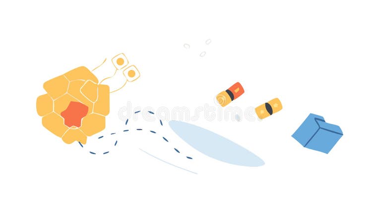 Explosion with Debris Flying Out, Action Scene Vector Element, Vector ...