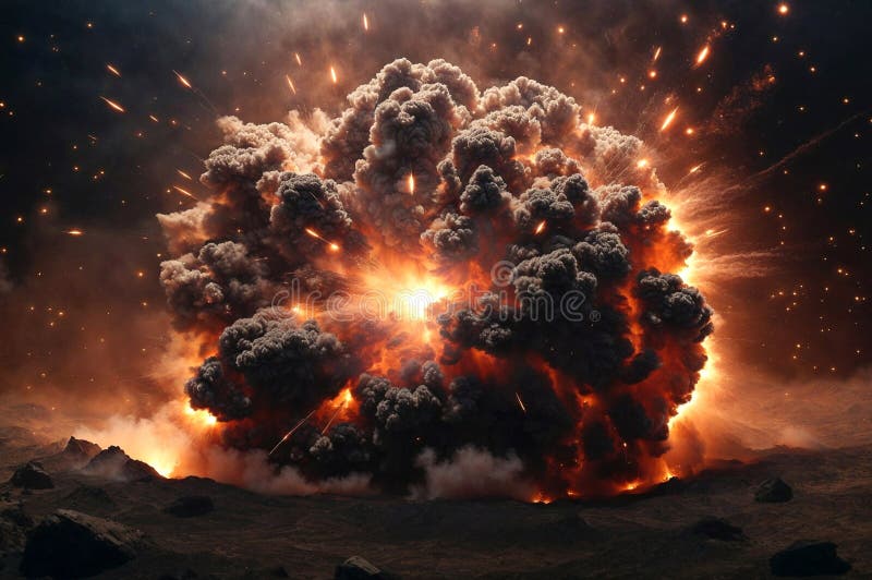 An explosion stock illustration. Illustration of detonation - 287522153
