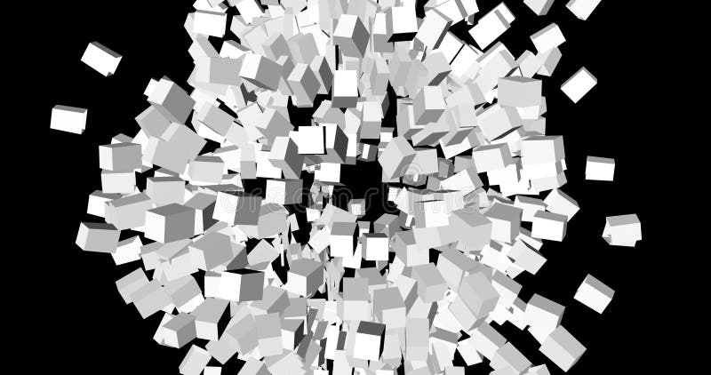 Explosion is Divided into Many Elements. Stock Illustration ...