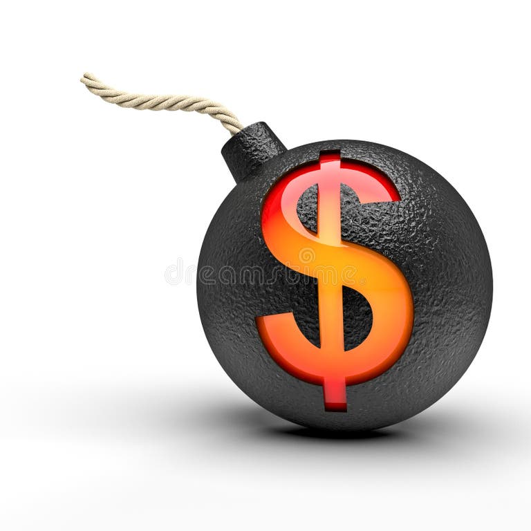 Explosion of dollar stock illustration. Illustration of symbol - 86081626