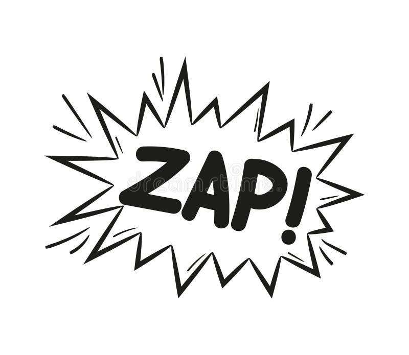 Explosion Doodle, Bomb Element. Comic Zap, Boom, Bam Smoke Sketch ...