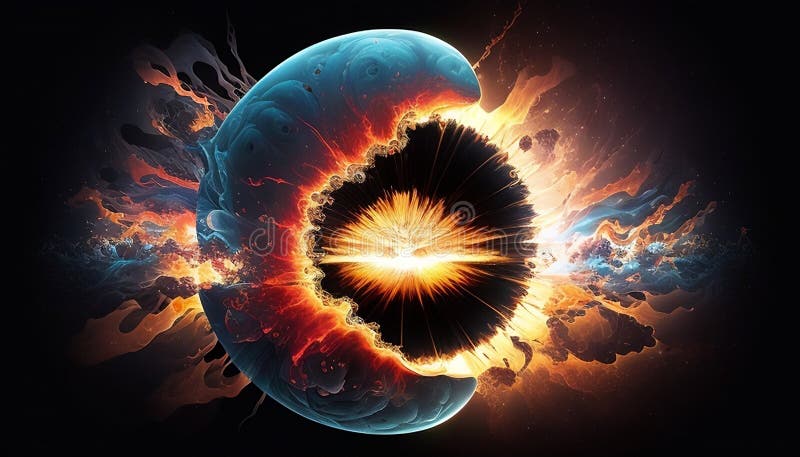 "Explosion of the Earth S Core" - AI-Generated Artwork, Made with ...