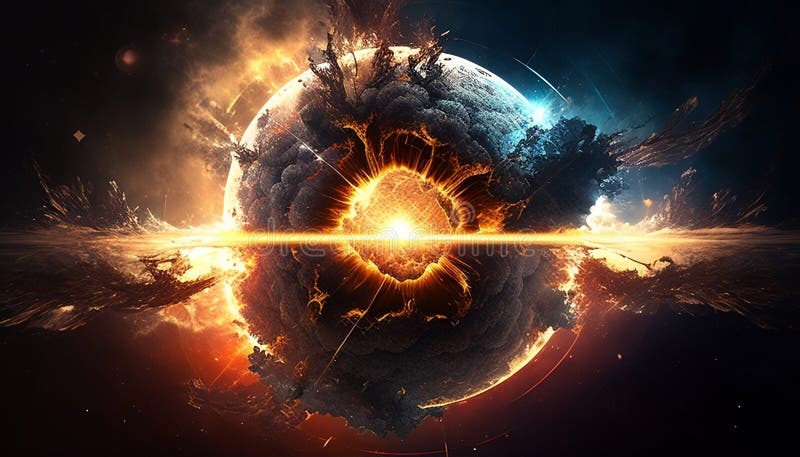 "Explosion of the Earth S Core" - AI-Generated Artwork, Made with ...