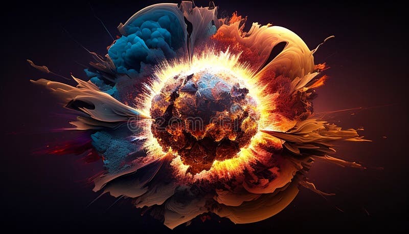 "Explosion of the Earth S Core" - AI-Generated Artwork, Made with ...