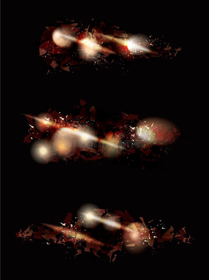 Explosion Effect Design Collection Stock Vector - Illustration of crack ...