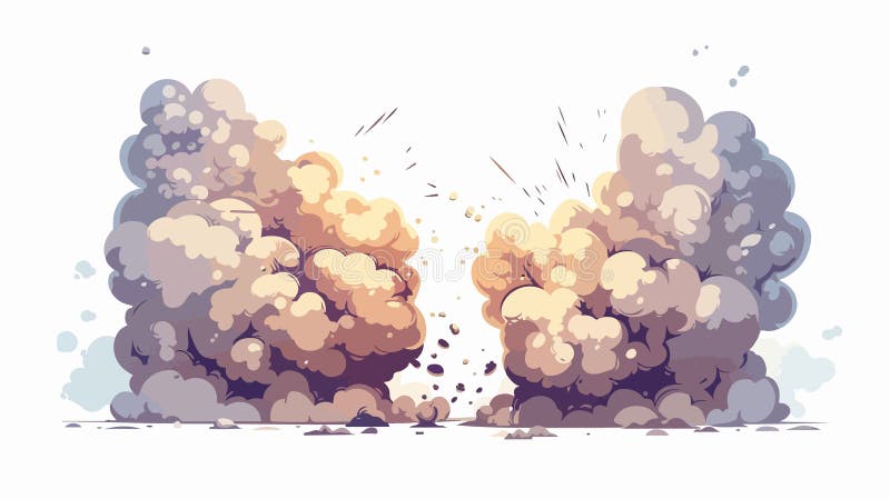 An Explosion Effect with Smoke, Dust, and Steam, Creating a Dramatic ...