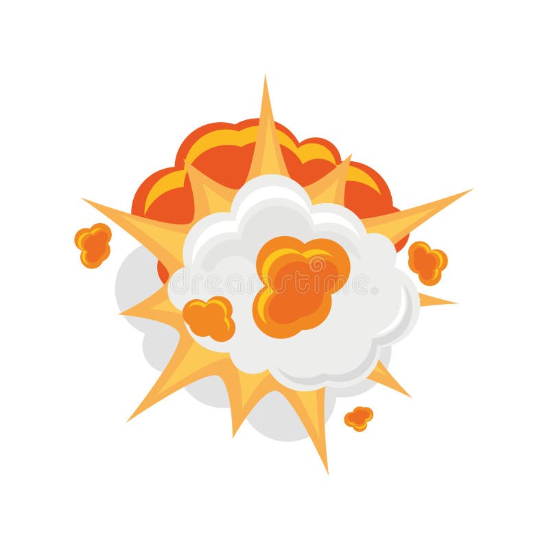 Explosion Effect with Smoke Illustration Stock Vector - Illustration of ...