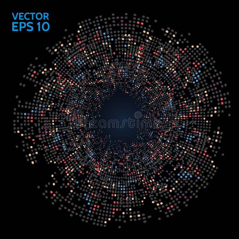 Explosion Element with Dots. Graphic Abstract Background Communication ...