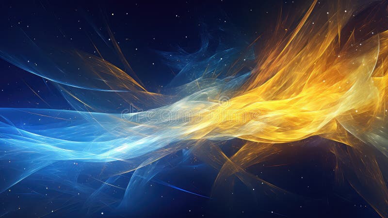 Energetic Particle Lines Vector Illustration with Dynamic Flowing Lines ...