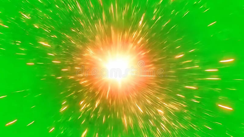 Explosion Energy Burst Green Screen Effect with Glowing Particles AI ...