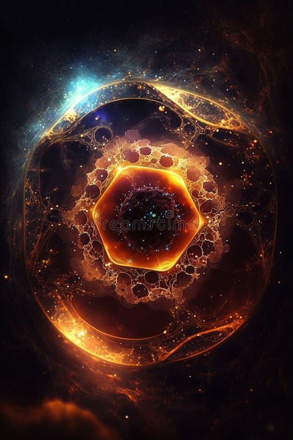 Explosion of Fantasy Planet in Open Space Stock Illustration ...