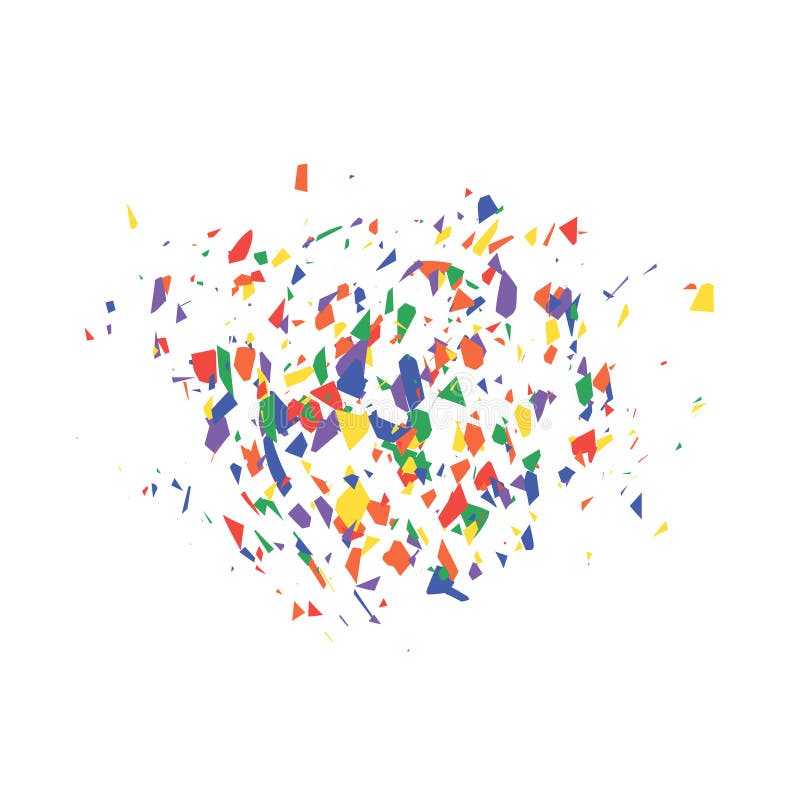 An Explosion of Festive Confetti. Many Falling Carnival Confetti for ...