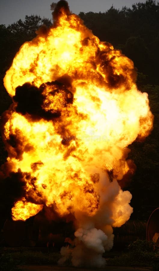 Outdoor explosion stock image. Image of field, fireball - 11808017