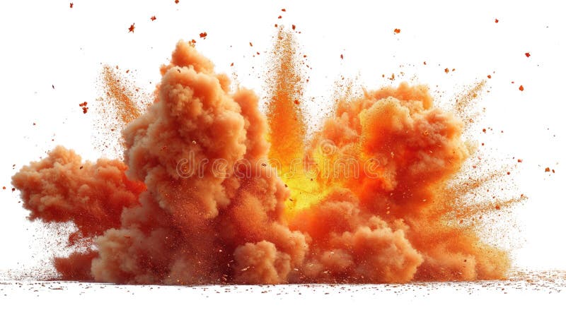 Explosion Fire and Flames Isolated on White, Transparent Stock ...