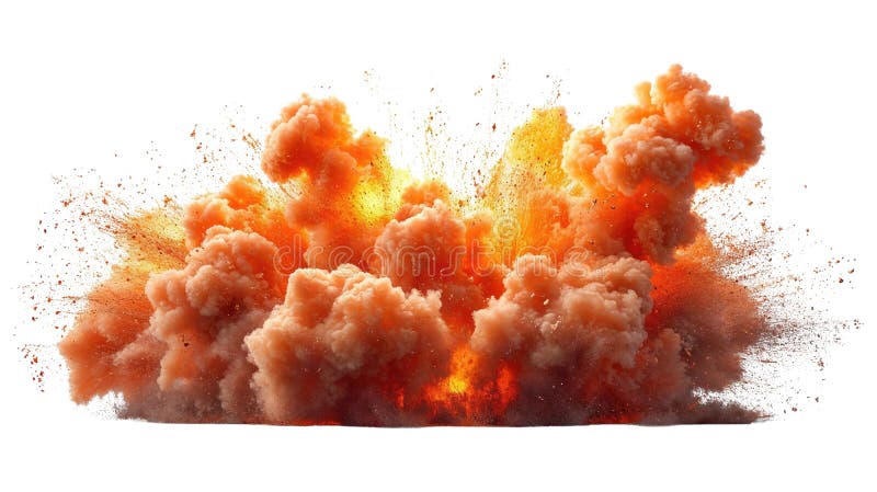 Explosion Fire and Flames Isolated on White, Transparent Stock ...