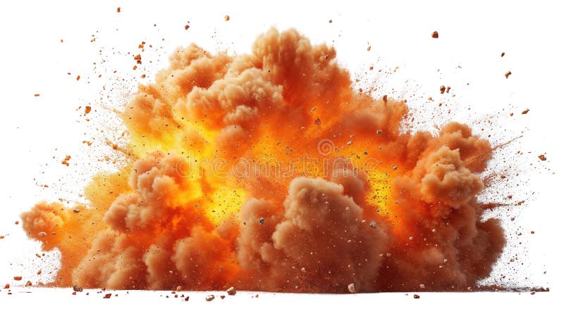 Explosion Fire and Flames Isolated on White, Transparent Stock ...