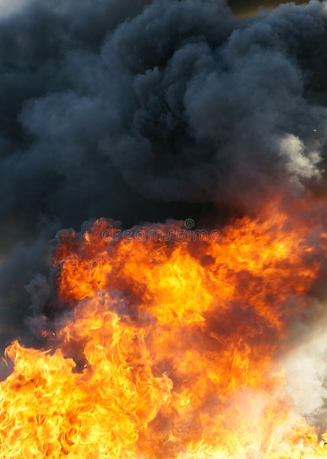 Explosion, Fire and Flames Large Firery Inferno Stock Photo - Image of ...