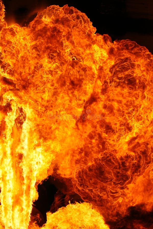 Explosion, Fire and Flames Large Inferno Stock Photo - Image of toxic ...