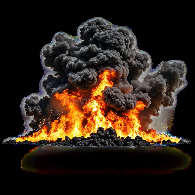 Explosion Fire and Flames with Transparent Background Stock Photo ...