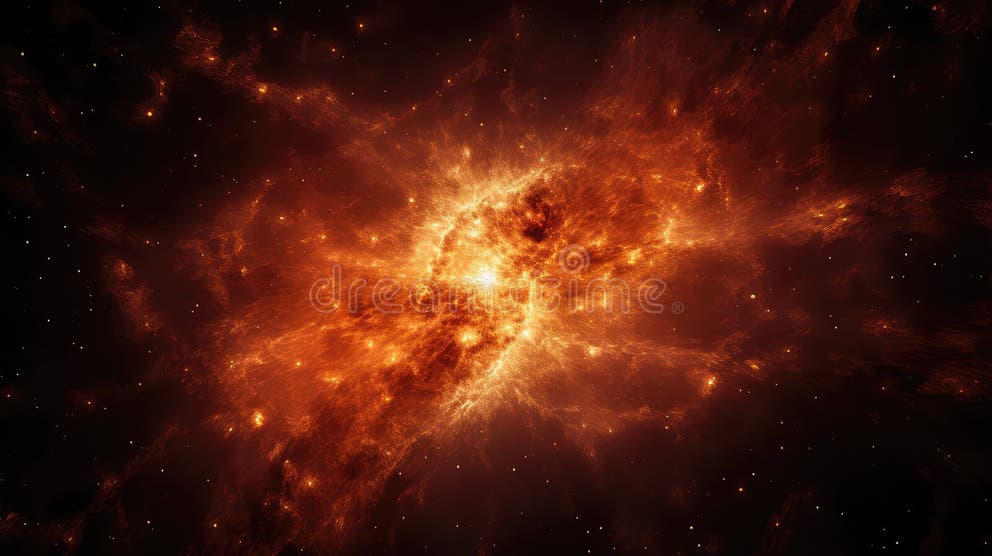 Explosion fire galaxy stock illustration. Illustration of galaxy ...