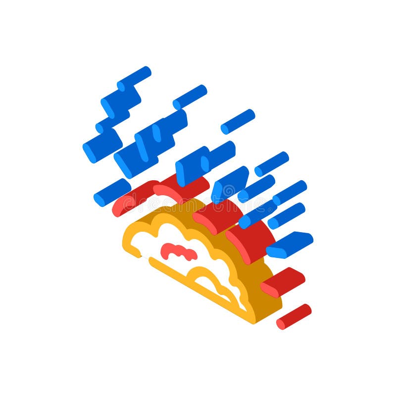 Explosion Fire Isometric Icon Vector Illustration Stock Vector ...