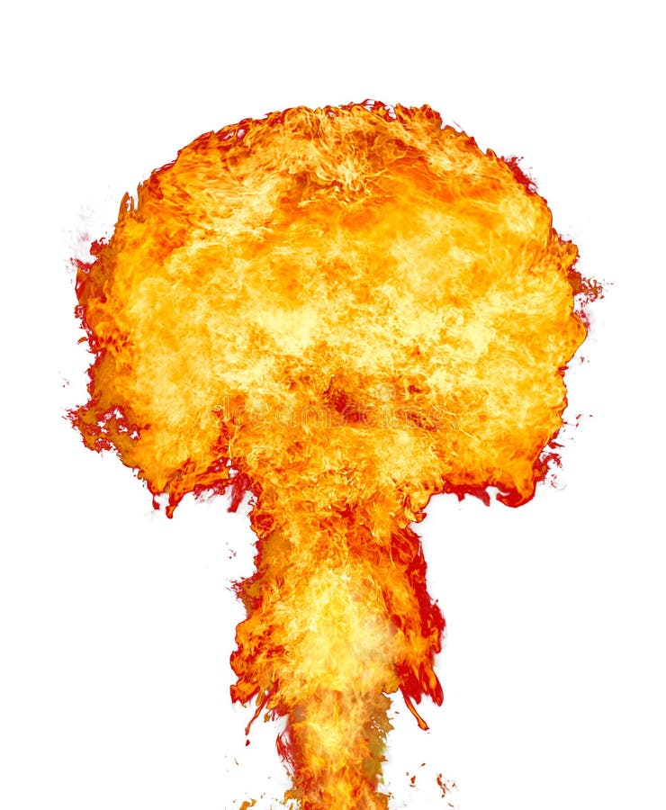 Explosion - Fire Mushroom. Mushroom Cloud Fireball from an Explosion ...