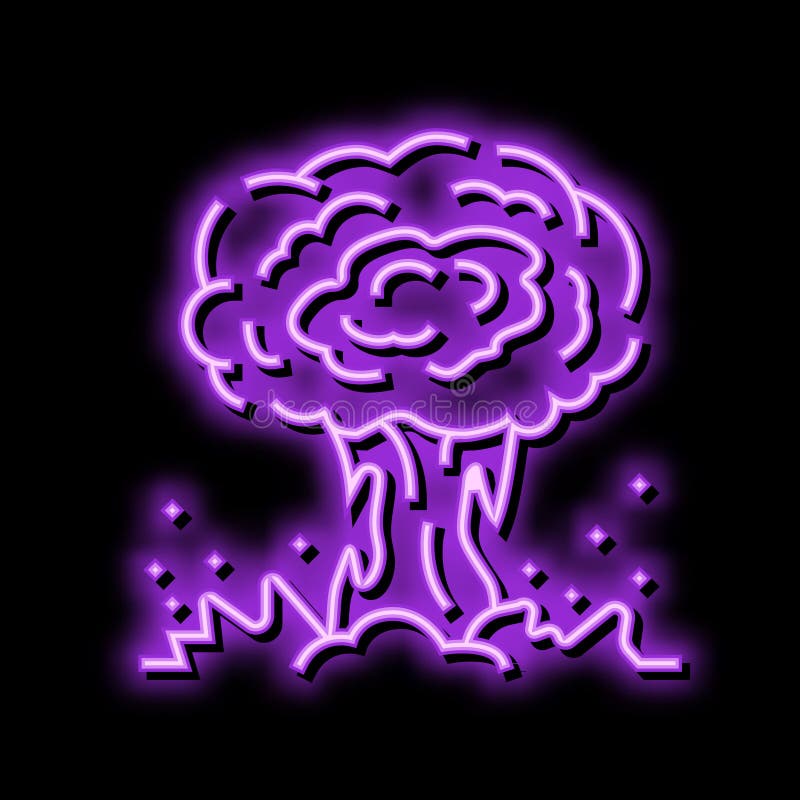 Explosion Fire Neon Glow Icon Illustration Stock Vector - Illustration ...
