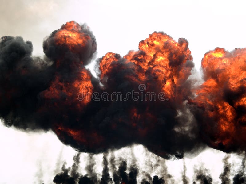 Explosion Smoke Bomb On Isolated Black Background. Smoking Cigarette ...