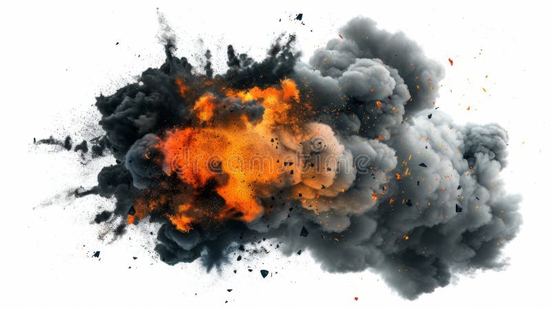 Explosion of Fire and Smoke, Generative AI Stock Photo - Image of ...