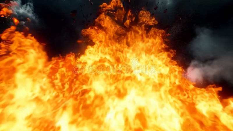 Captivating Display of Energy and Color in Explosive Fire Burst Stock ...